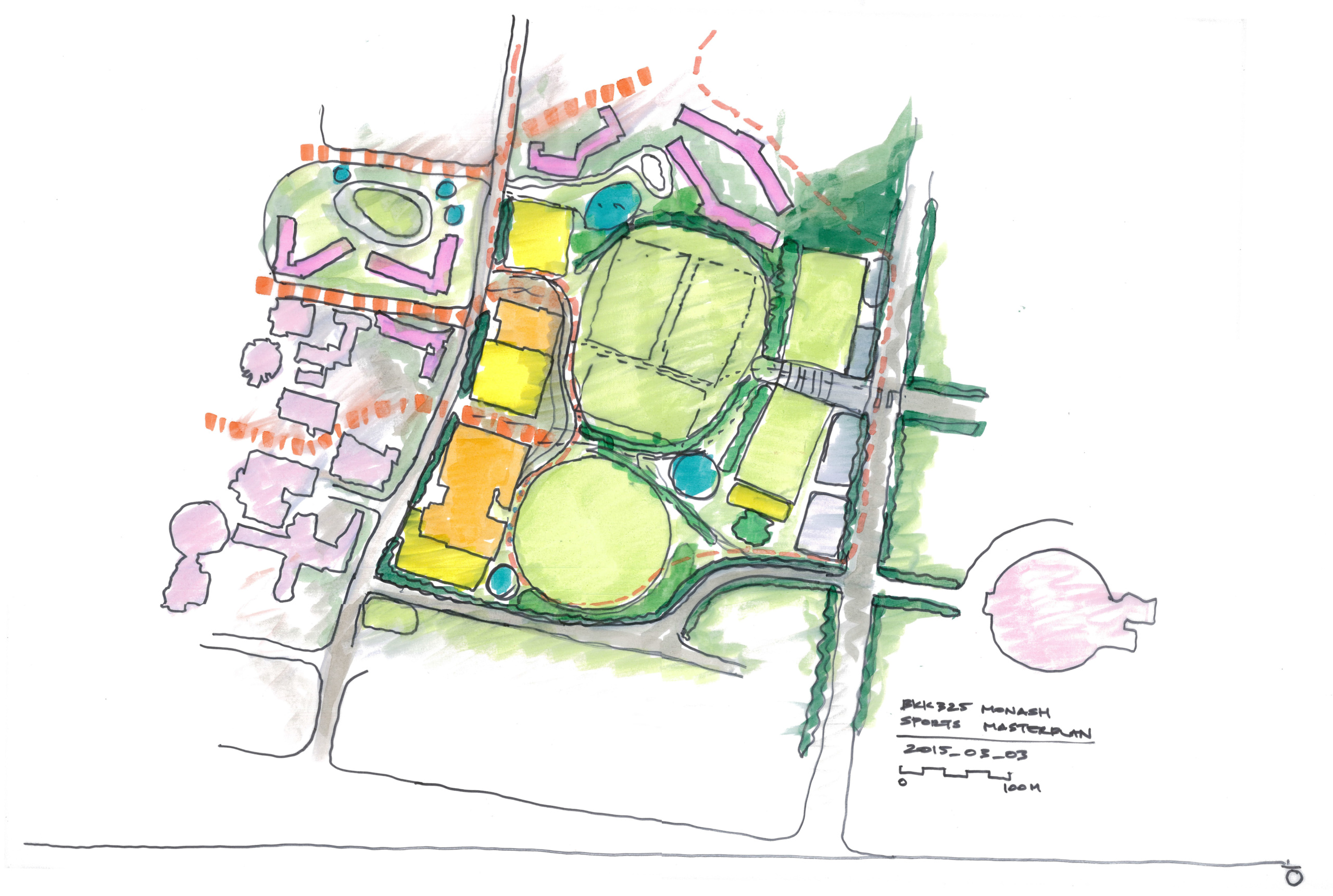 Monash University Sports Precinct Masterplan - BKK Architects